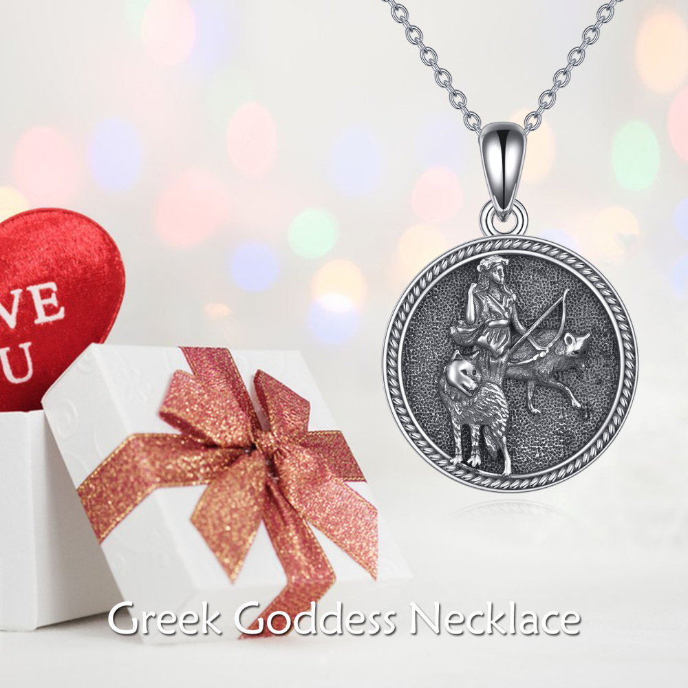 Sterling Silver Artemis Goddess Pendant Necklace